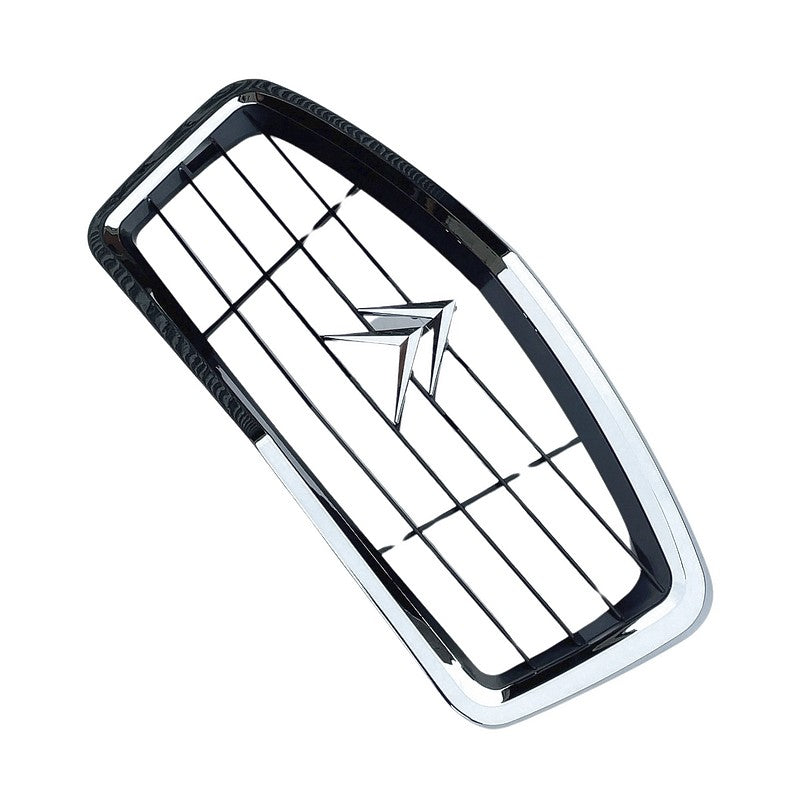 Grille, grey plastic with chromed surround, chrome chevrons, 2cv ...
