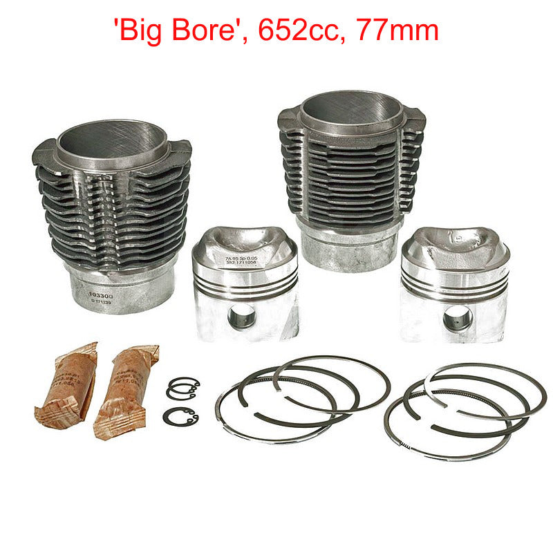 Big bore complete engine kit, 652cc, 77mm, NOW 9.0:1, for 2cv6 or Dyane ...