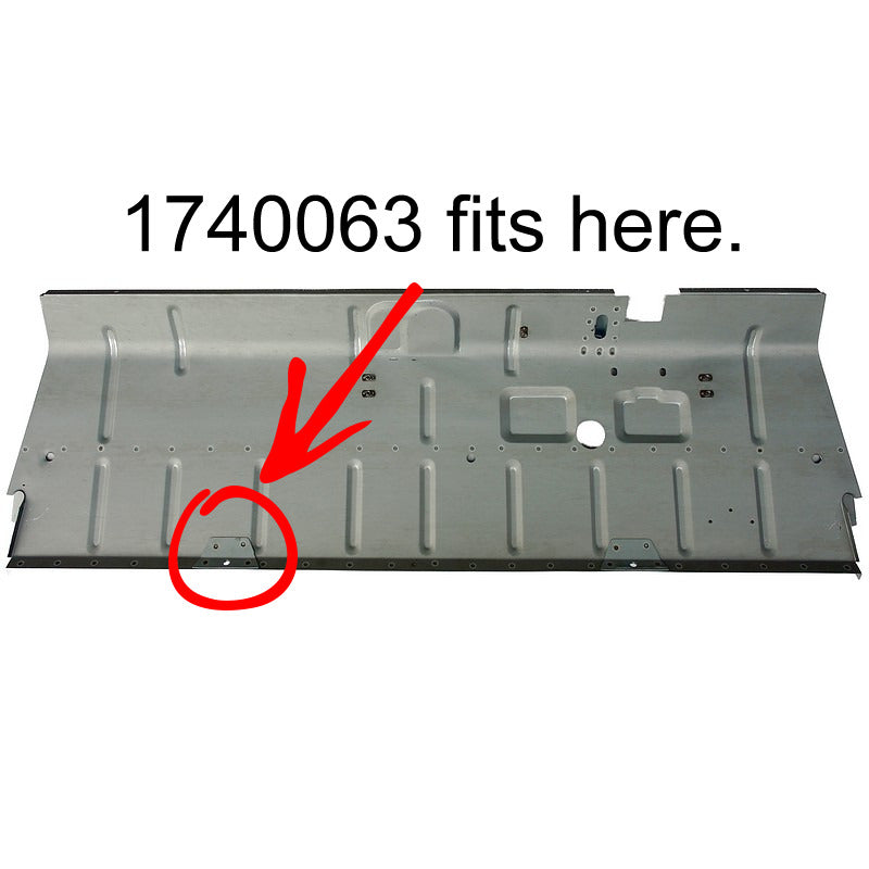 Reinforcement angle tab plate for lower bulkhead 2cv above chassis ...