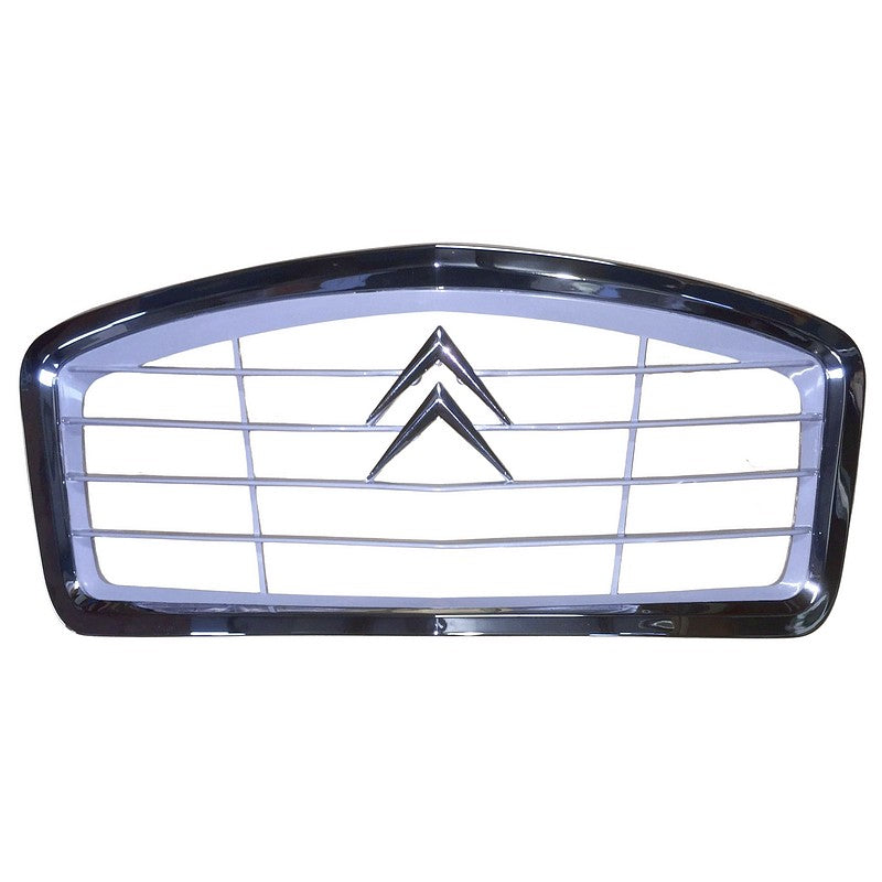 Grille, grey plastic with chromed surround, chrome chevrons, 2cv ...
