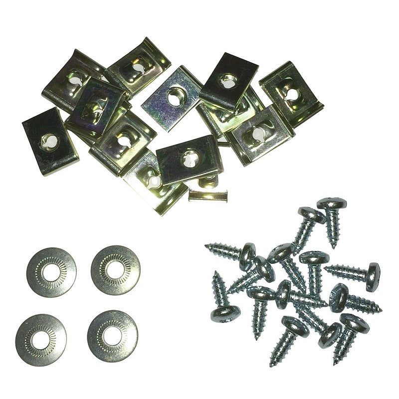 Set of self tap screws & clips to hold METAL ducting together. 14 scre ...